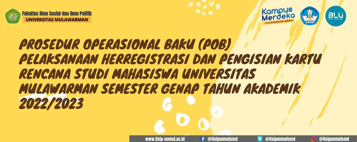 Prosedur Operasional Baku (POB) Pelaksanaan Herregistrasi dan Pengisian KRS Mahasiswa UNMUL ...